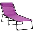 Amazon.com: Outsunny Folding Chaise Lounge Pool Chair, Patio Sun ...
