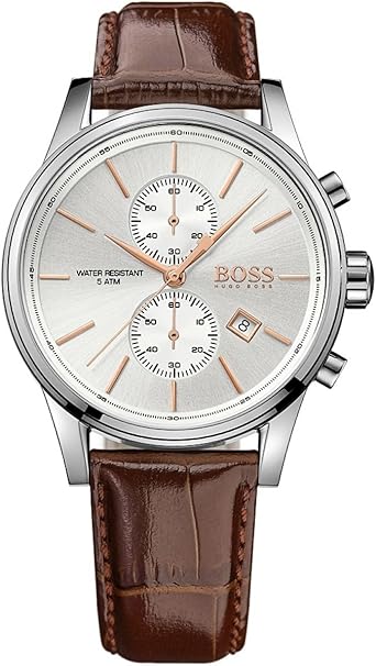 Hugo Boss Herren-Armbanduhr JET Chronograph Quarz Leder 1513280: Amazon ...