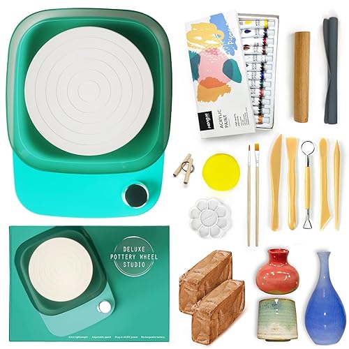 Pottery Wheel for Adults Beginners Kids - 6" Variable Speed Pottery ...