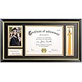 Amazon.com - Yaetm 11x22 Diploma Frame with Tassel Holder for 8.5x11 Certificate Document & 4x6 ...