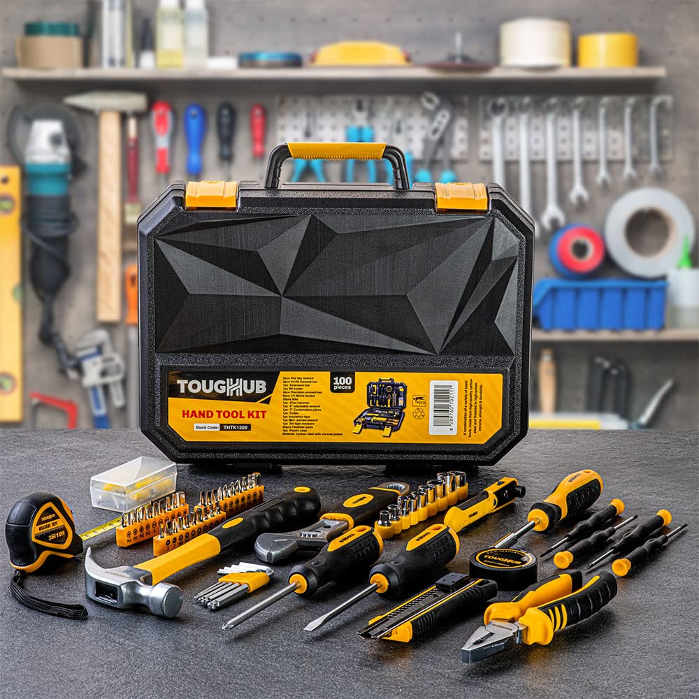 Mua ToughHub 100 Pcs Tool Kit – DIY Hand Tool Set for Home Repairs ...