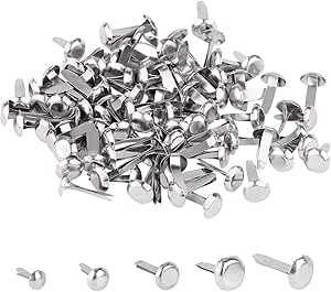 Amazon.com: 1000 Pcs Mini Brad Fasteners with 5 Sizes Metal Brad Paper ...