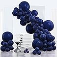 Amazon.com: PartyWoo Navy Blue Balloons 138 pcs Pearl Navy Balloons Different Sizes Pack of 18 ...