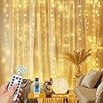 Amazon.com: HOLITS 2 Pack Fairy Curtain Lights Upgraded 100% Tangle ...