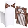 Amazon.com: Newwiee 24 Pcs Spandex Chair Bands Animal Print Elastic ...