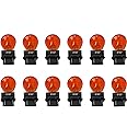 Amazon.com: Kadiby 12 Pack 3157NA 3157A 3157 Amber Bulb, Parking/Side ...