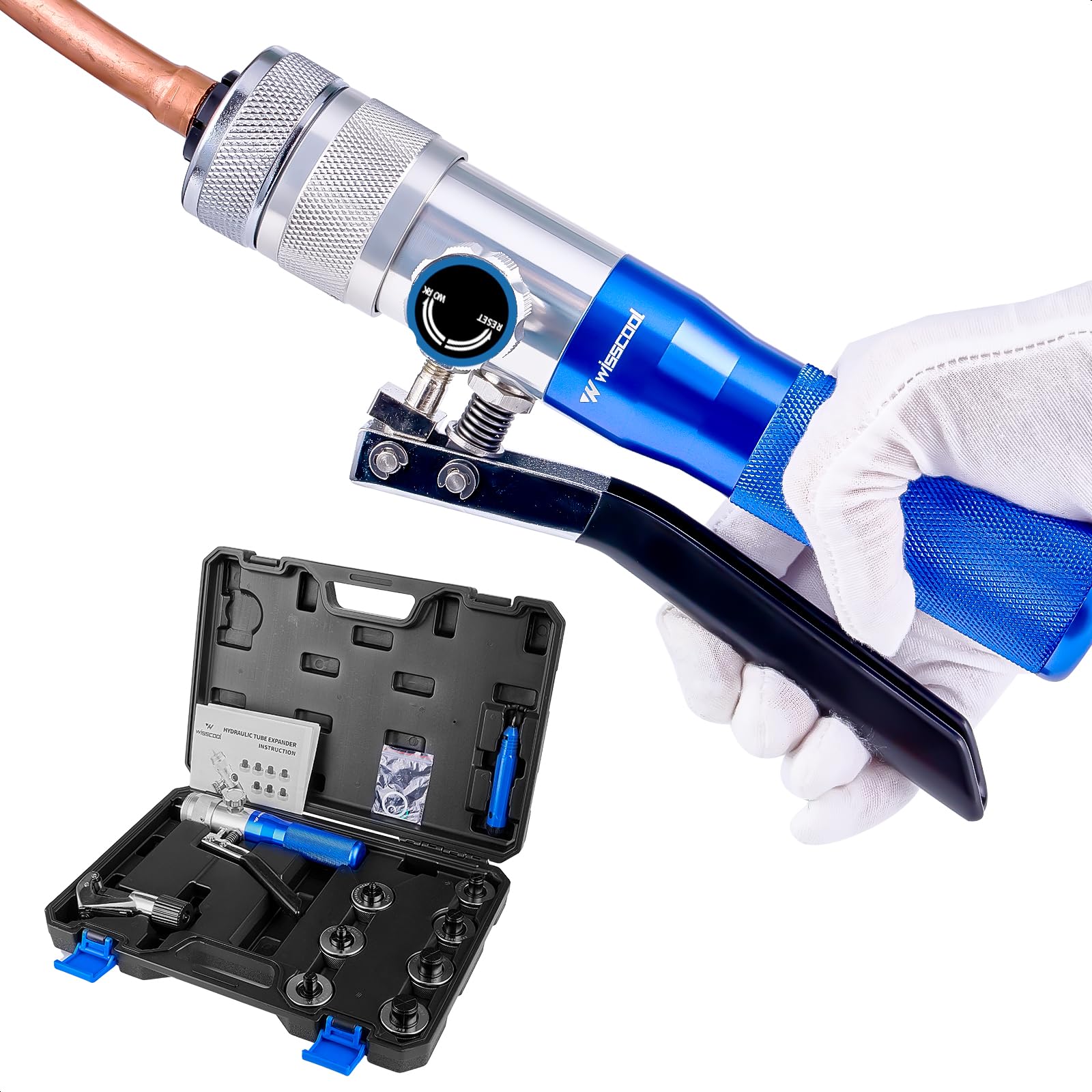 WISSCOOL Hydraulic Swaging Tool Tube Expander Kit HVAC with Tube Cutter ...