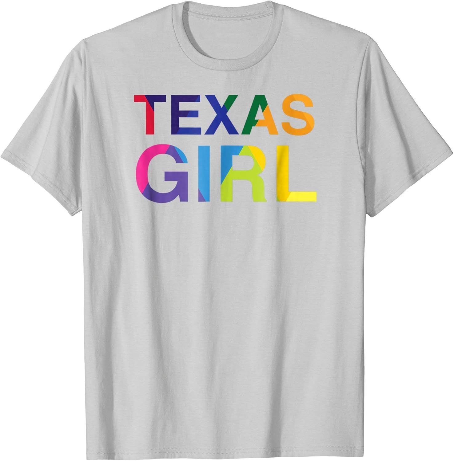 Amazon.com: Texas Girl T-Shirt - Colorful Bold Type - Proud Texan: Clothing