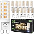 TJOY 12 Pack Dimmable G9 LED Bulb 4W Equivalent 40 Watt, 3000K Soft Warm White, T4 G9 Bi-pin ...