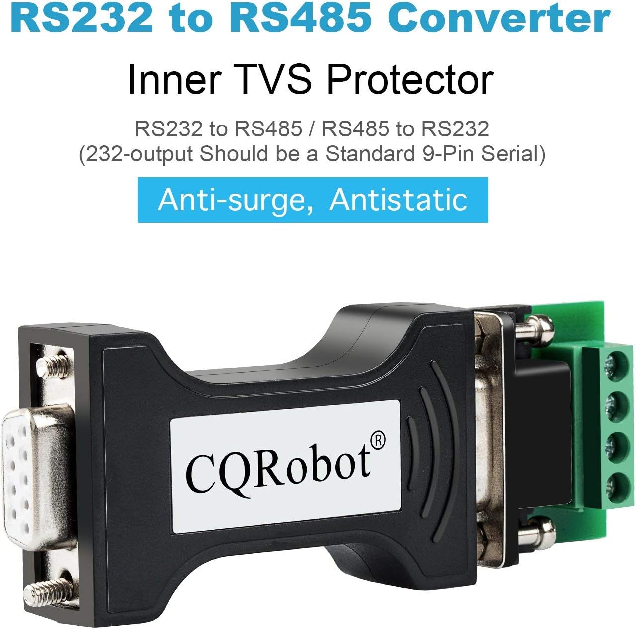 Serial Port Converter/Adapter RS232 to RS485, Port-Powered, Baud Rate ...
