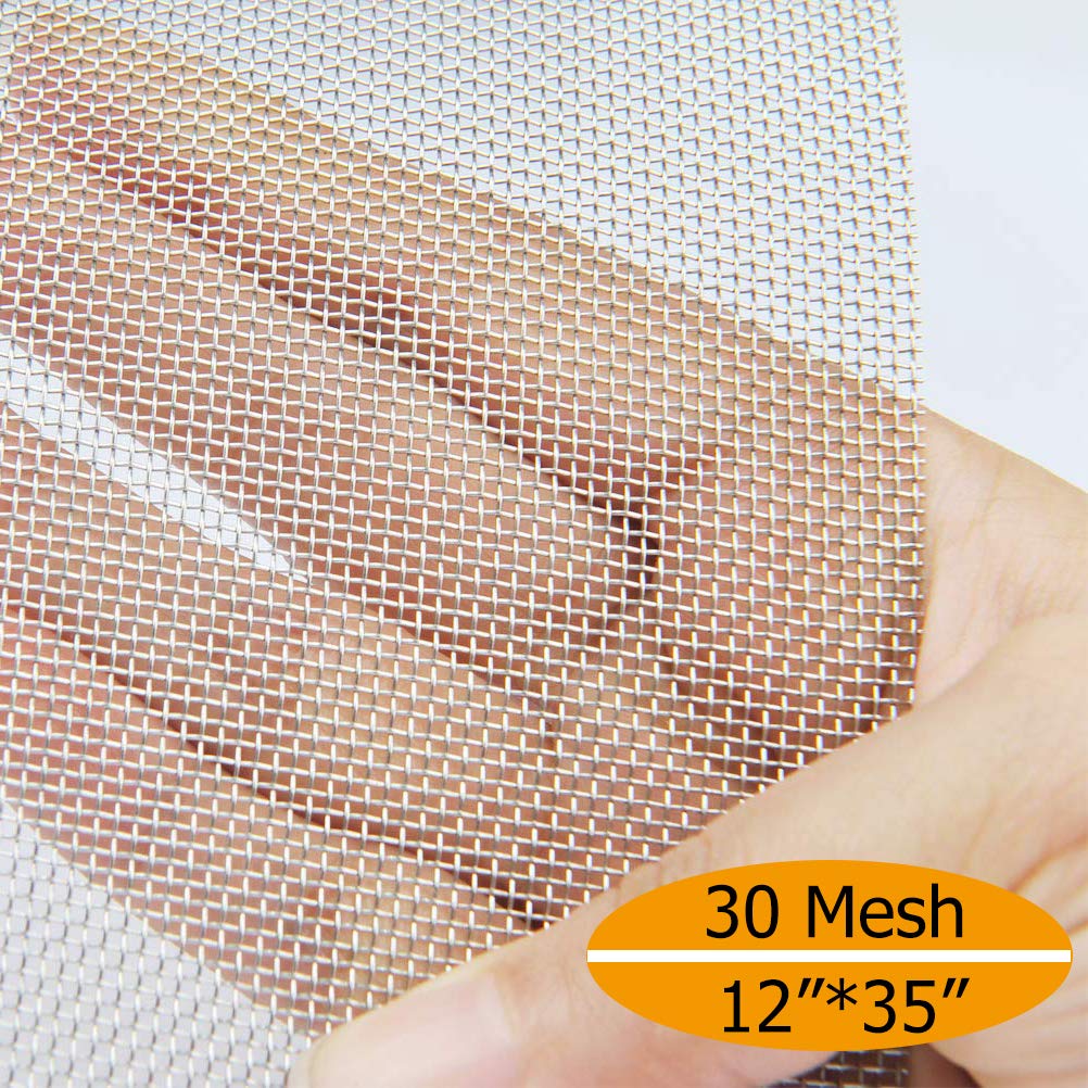Oscrobie Woven Wire Mesh 30 Mesh-12"X35" (30x90cm) Metal Mesh Sheet 0 ...
