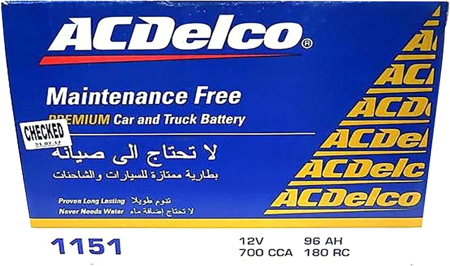 Acdelco Car Battery 1151: Buy Online at Best Price in UAE - Amazon.ae