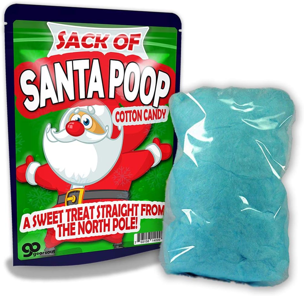 Amazon.com: Sack of Santa Poop Cotton Candy - Silly Stocking Stuffers ...