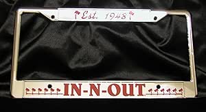 Amazon.com: Authentic In-n-out Burger License Plate Frame with FREE ...