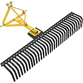 Amazon.com : YITAMOTOR 5 FT Landscape Rock Rake, 3 Point Attach Rake ...