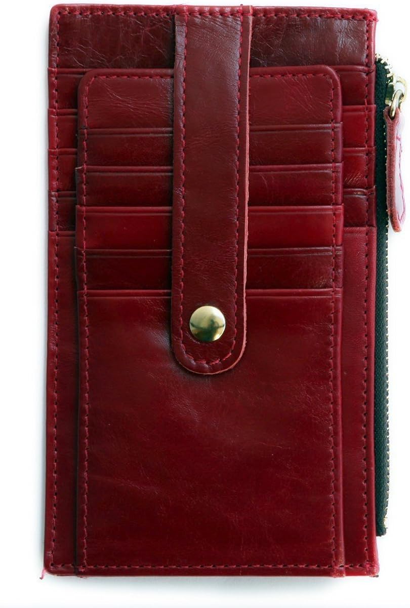 Top Grain Leather Multi 15 Bifold Credit Card Organizer Wallet Bifold ...