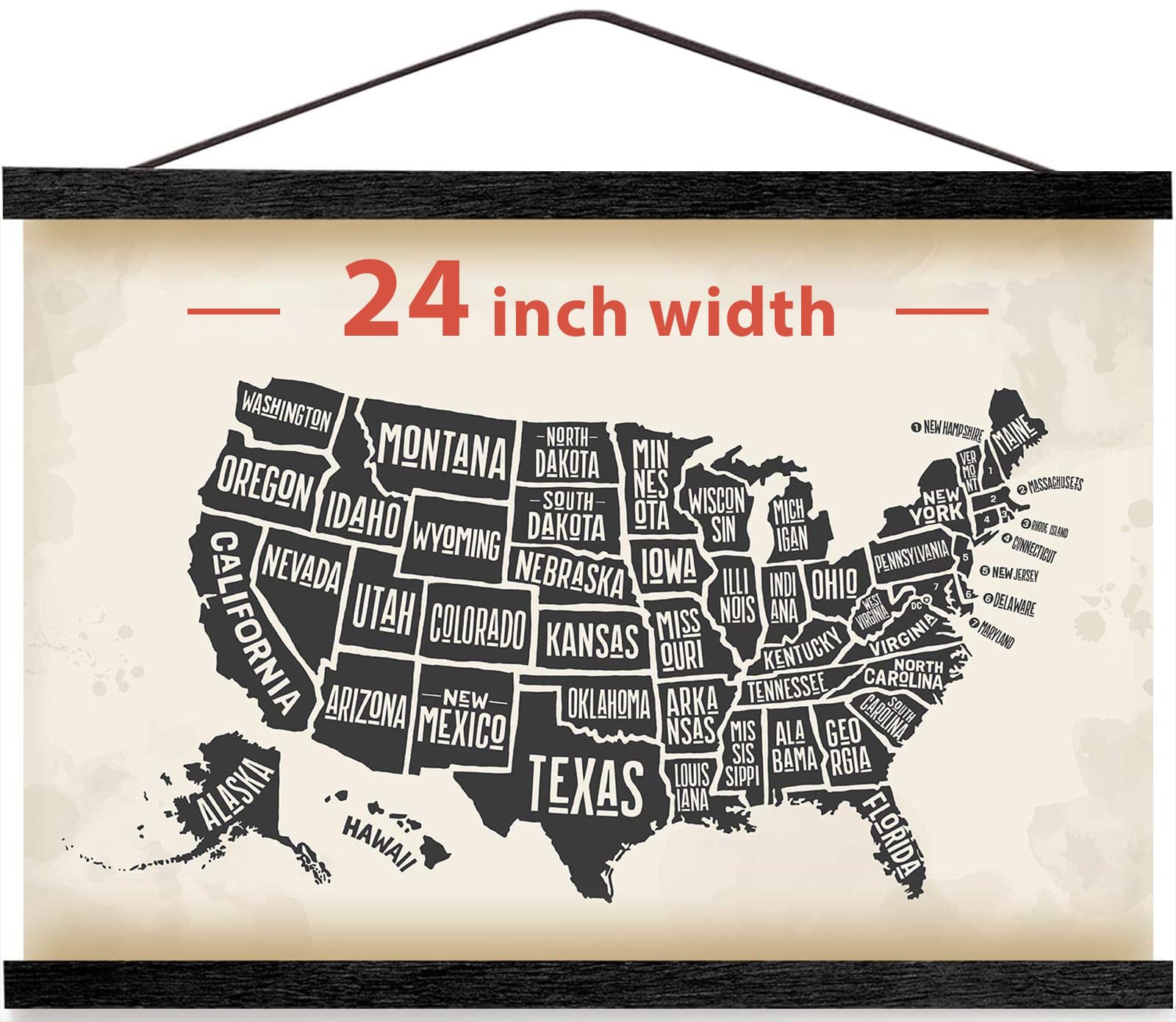 Magnetic Poster Hanger Wooden Poster Hangers, 24 Inch, Extra Strong ...