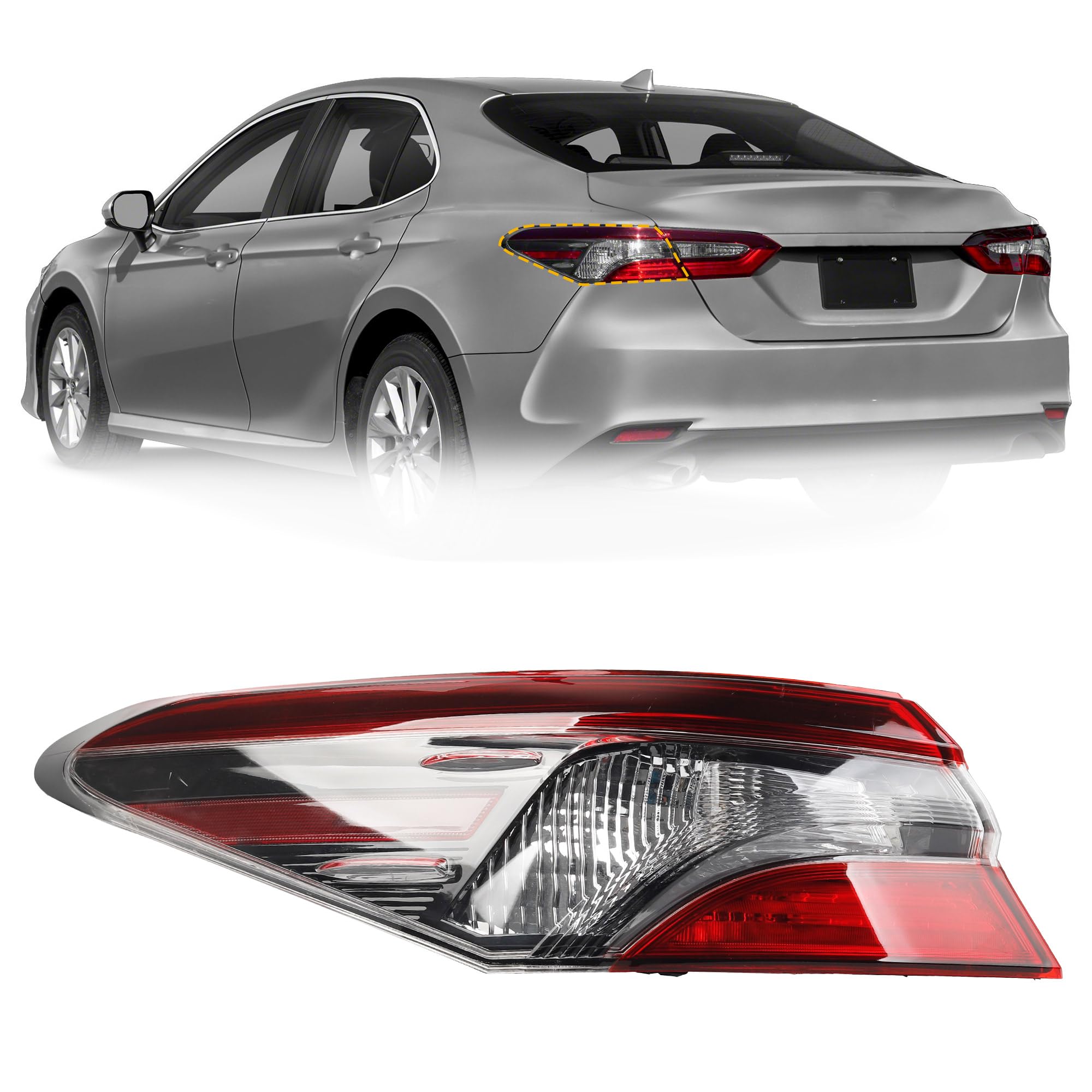 *USED SEE NOTES*Dasbecan Driver Side Tail Light Compatible with 2021 ...