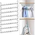 Amazon.com: Space Saving Hangers, 2024 Newest 9-Hole Adjustable Metal ...