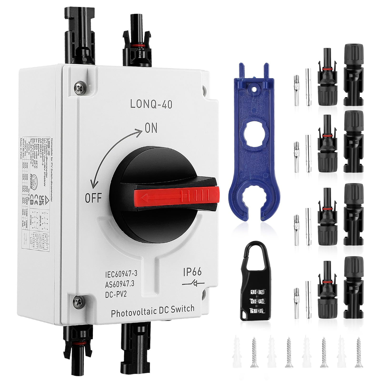 Mua TOPEV Solar Photovoltaic DC Switch, DC 1200V 32A Photovoltaic DC ...