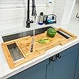 Amazon.com: [2024 UPGRADE] Hifybaty Over The Sink Cutting Board - Expandable Cutting Board Over ...