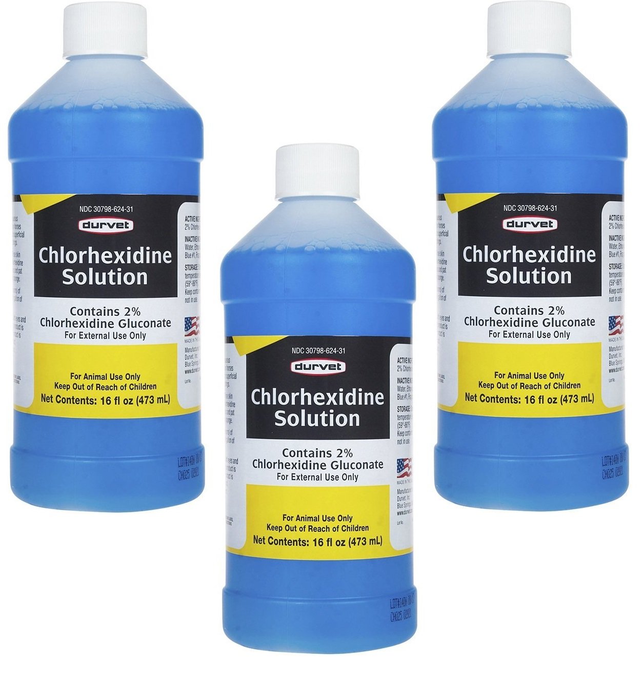 Mua Durvet 3 Bottles of Chlorhexidine Solution, 16 Ounces each, for ...
