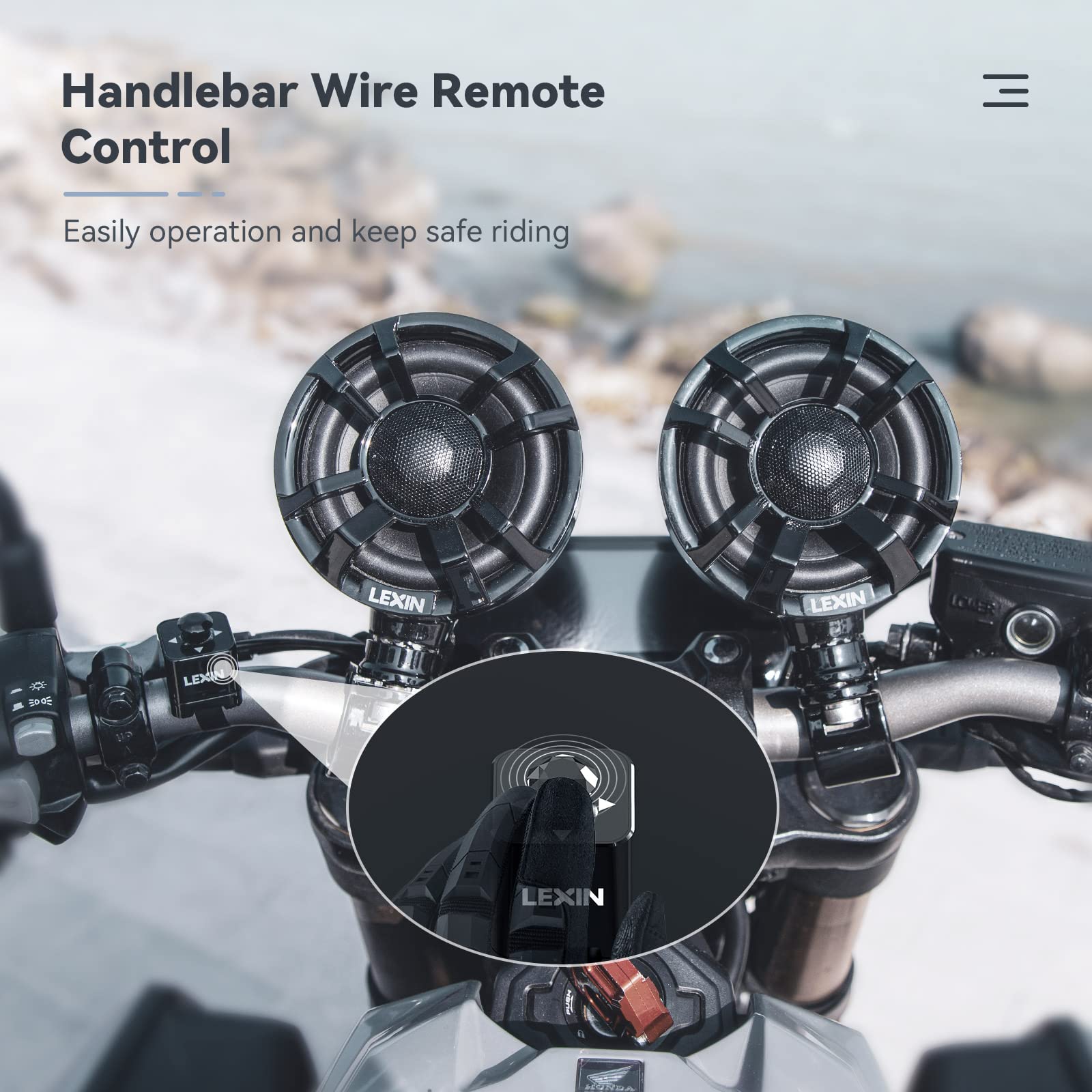 Mua LEXIN S35 Motorcycle Speakers Bluetooth Waterproof, 200W Handlebar ...