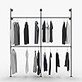 Amazon.com: pamo industrial pipe clothing rack - KIM II Double ...