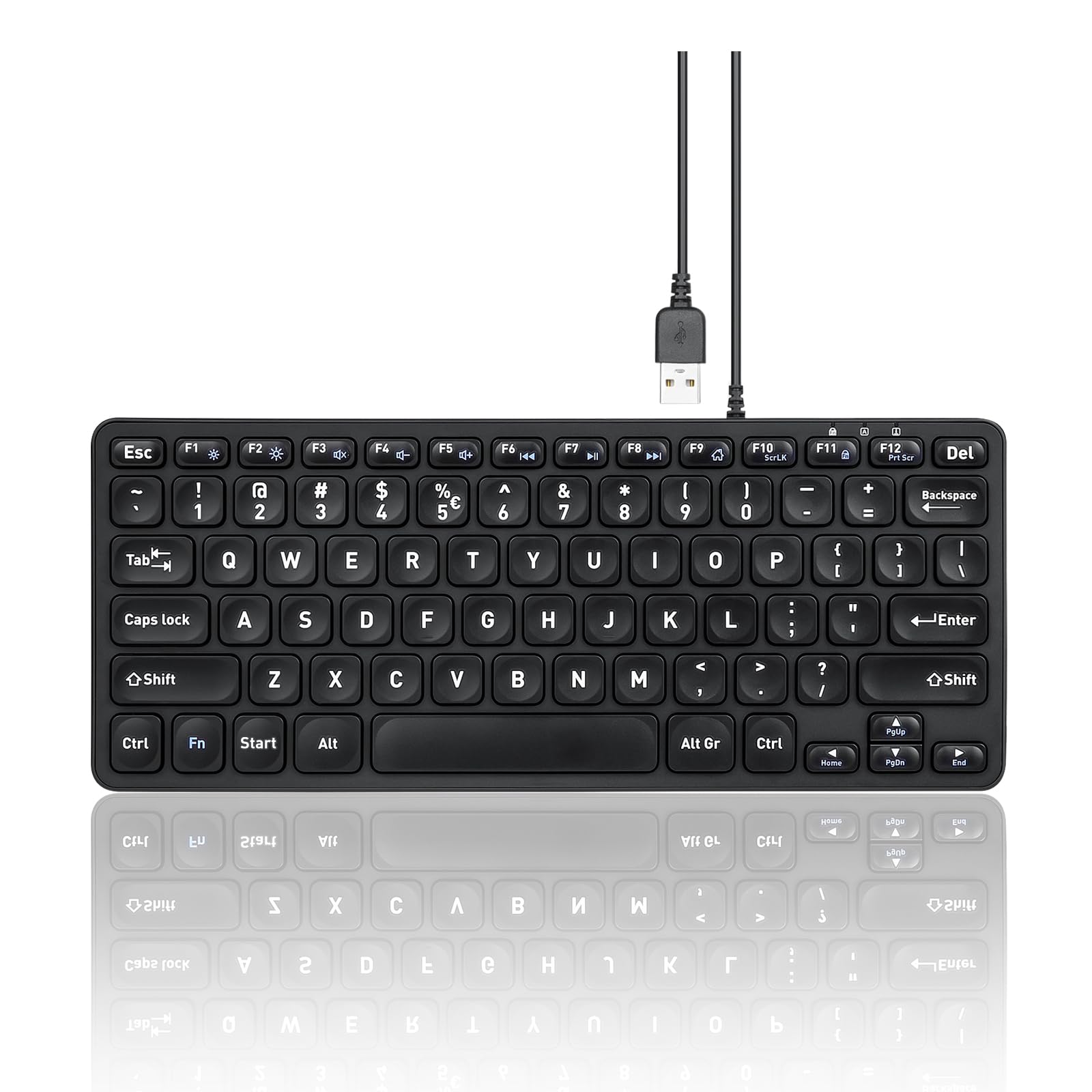 Perixx PERIBOARD-432 Wired Mini USB Keyboard - X Type Scissor Keys ...