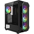 Amazon.com: GAMDIAS ATX Mid Tower Gaming Computer PC Case Tempered ...
