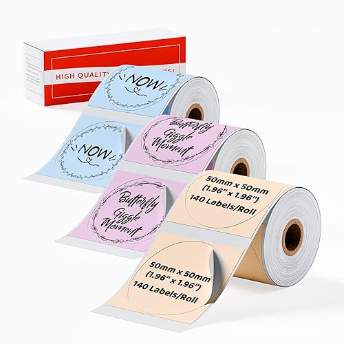 1.96" Memoking Circle Clear Thermal Label for M110S M220 M200 M120 M110 ...