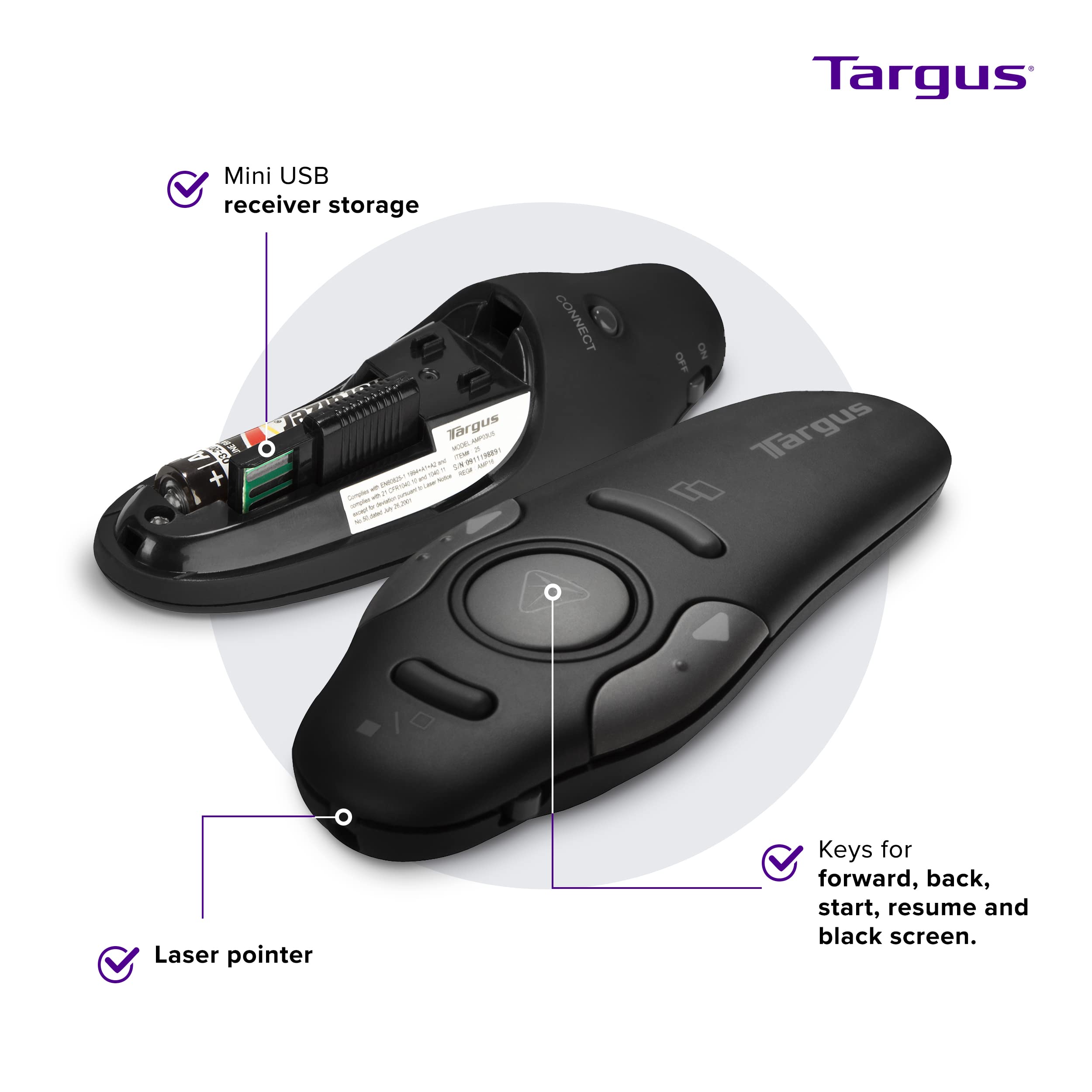 Mua Targus Bluetooth Wireless Presentation Clicker Laser Pointer for ...