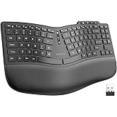 Amazon.com: Nulea Wireless Ergonomic Keyboard, Split Keyboard with Cushioned Wrist Rest ...