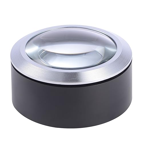5X Desktop Dome Magnifier, Tm-home Magnifying Glass with Light and ...