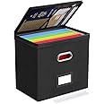 Amazon.com: Oterri 1 Pack File Organizer Boxes with Lids, File Box with ...