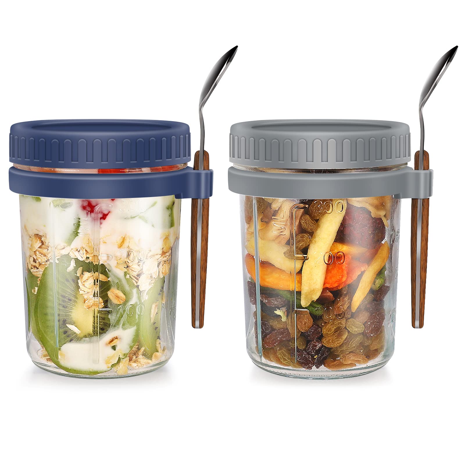 Mua Overnight Oats Jars, Overnight Oats Container with Lid and Spoon ...