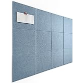 Amazon.com: Large Cork Board Alternative - 47"x35" 12 Pack Felt Wall Tiles with Safe Removable ...