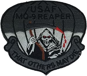 Amazon.com: USAF MQ-9 REAPER HOOK AND LOOP BACKING PATCH - Color ...