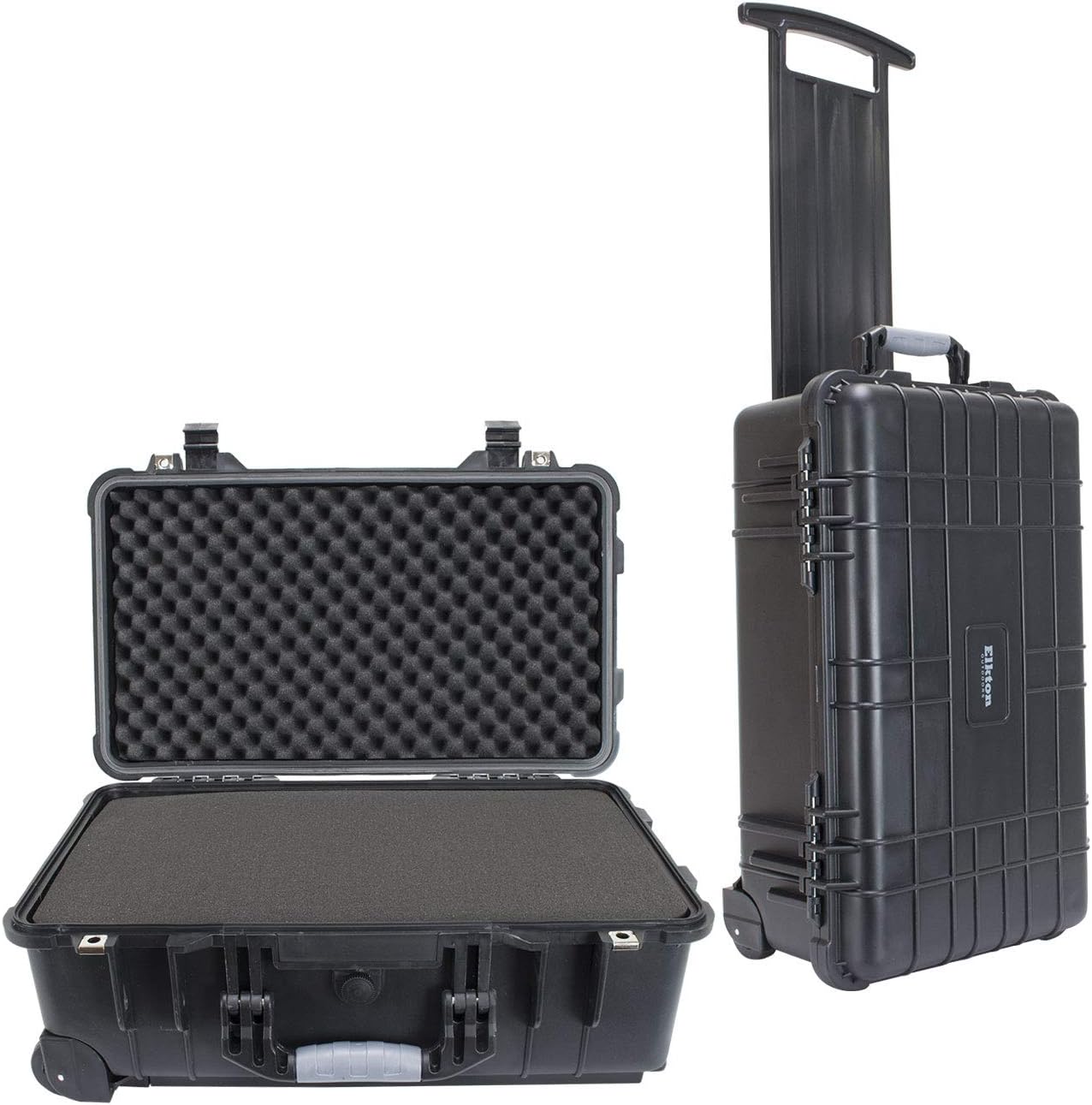 Amazon.com : Elkton Outdoors Rolling Hard 7 Pistol Gun Case Retractable ...