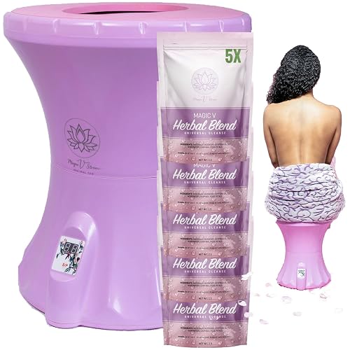 Magic V Steam Seat Yoni Kit, 5 Pack Herbs Bundle 30 Steam Sessions ...