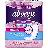 Amazon.com: CAREFREE Original Regular To-Go Pantiliners, Fresh Scent 20 ...