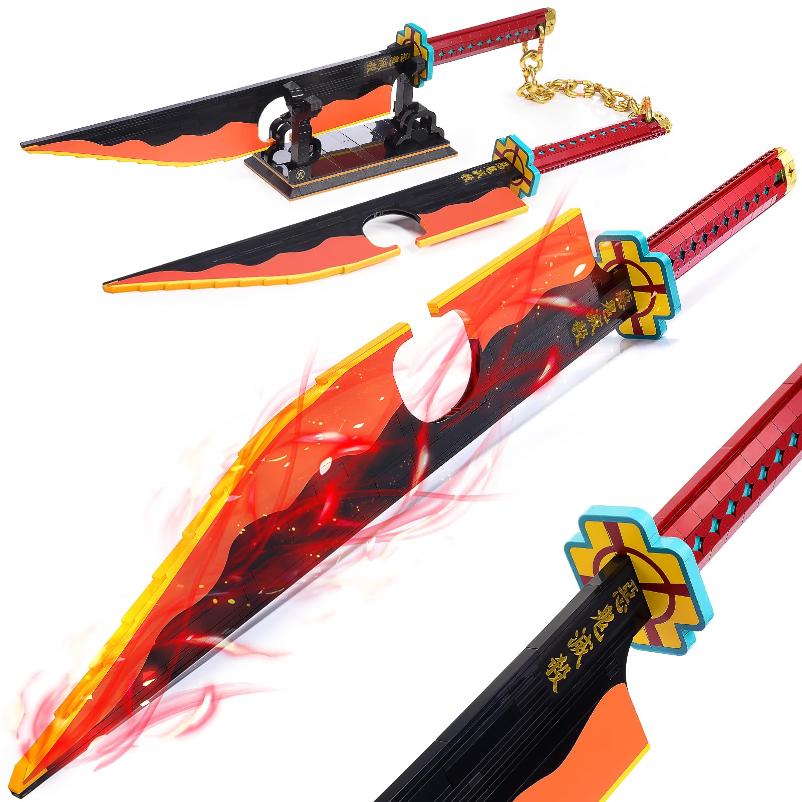 Demon Slayer Sword Building Set, 771pcs 40 in Tokitou Muichirou Sword ...