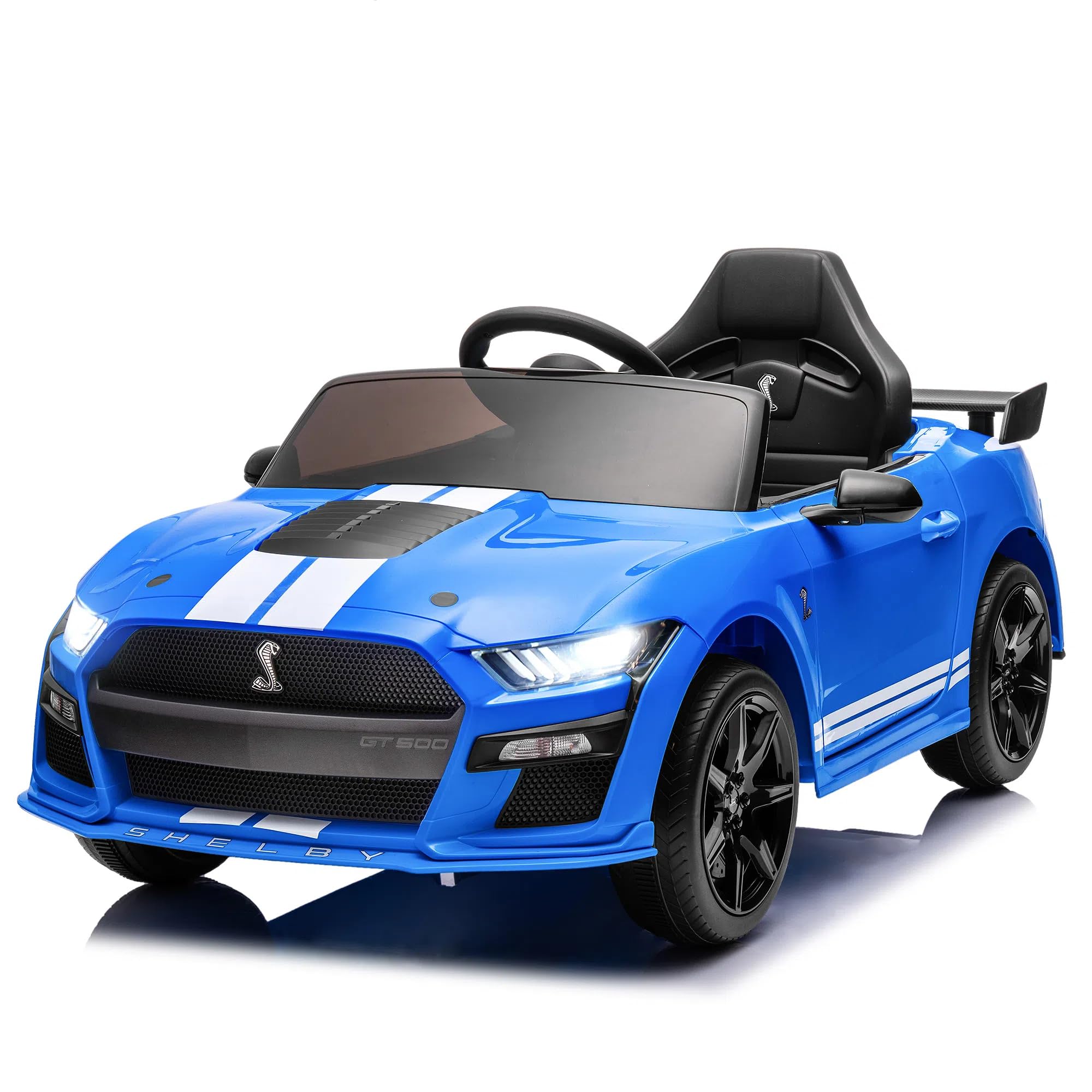 FUNTOK Licensed Ford Mustang Shelby GT500 12V 7AH Ride On Car, Electric ...