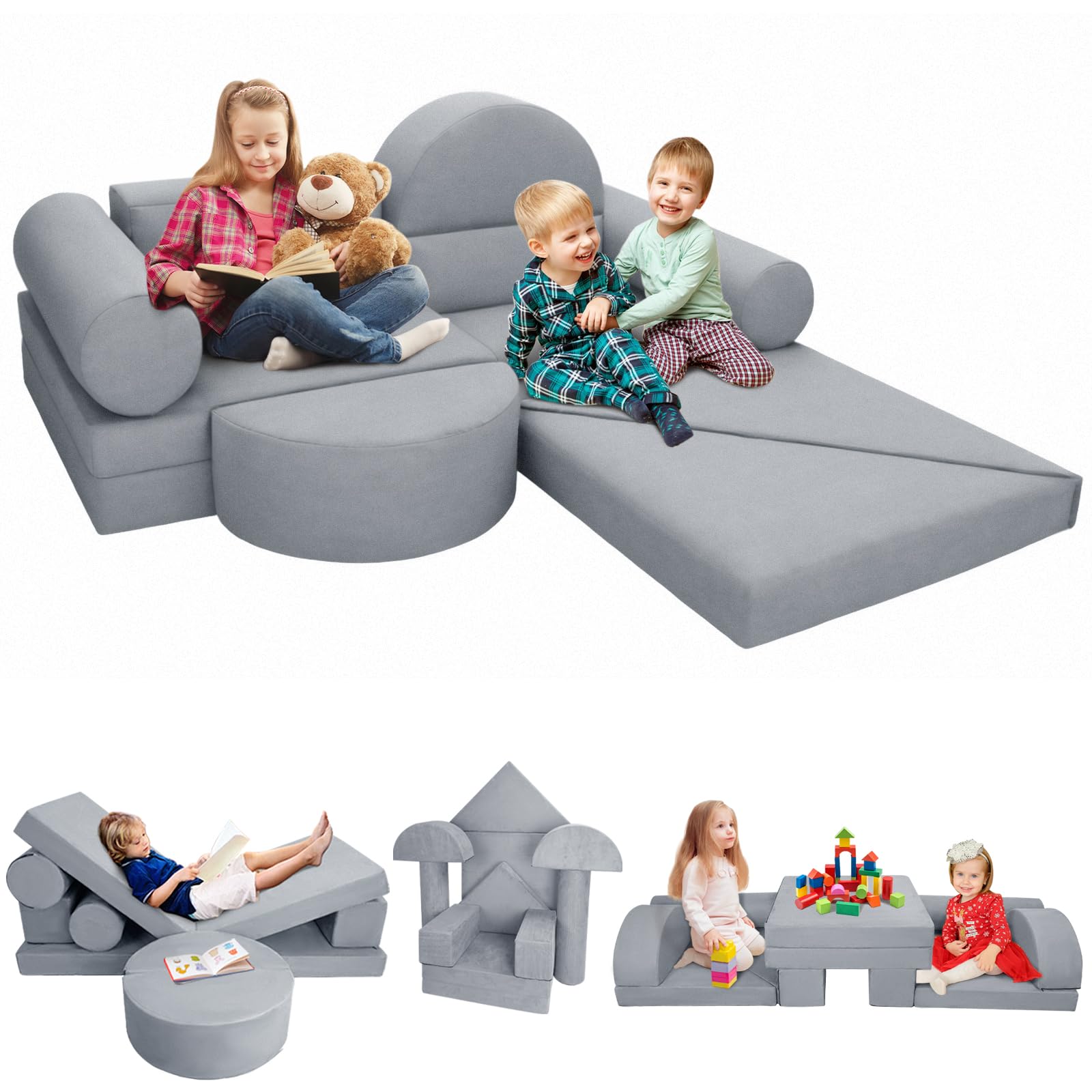 DREAMANIA Modular Play Couch for Kids Toddler Teens, Premium Kids Sofa ...