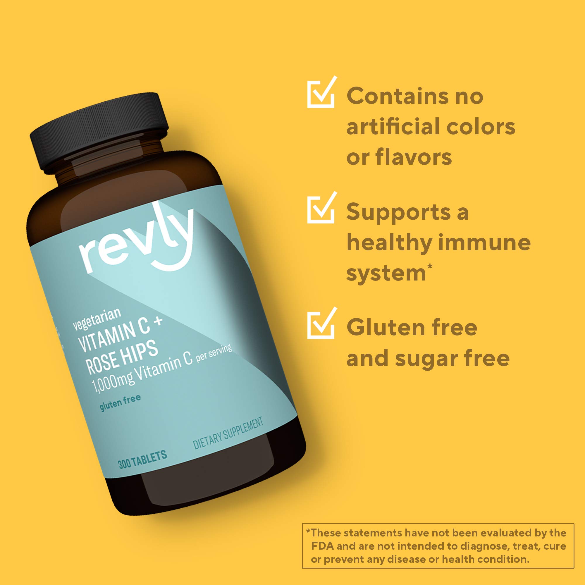 Mua Amazon Brand - Revly Vitamin C 1000mg with Rose Hips, Gluten Free ...