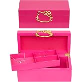 Amazon.com: Hello Kitty Sanrio Jewelry Box with Tray - Officially ...