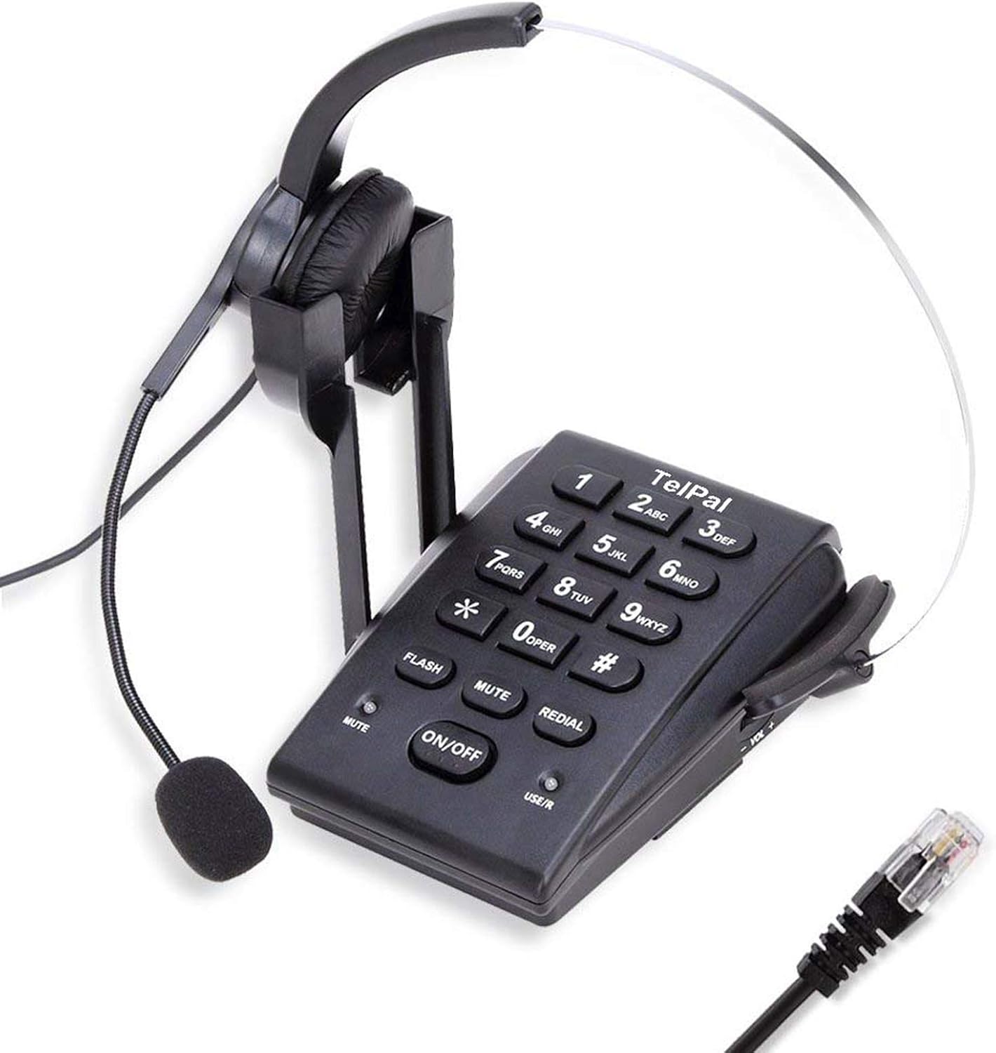 TelPal Dialpad Corded Telephone[Call Center] with Noise Cancelling RJ9 ...