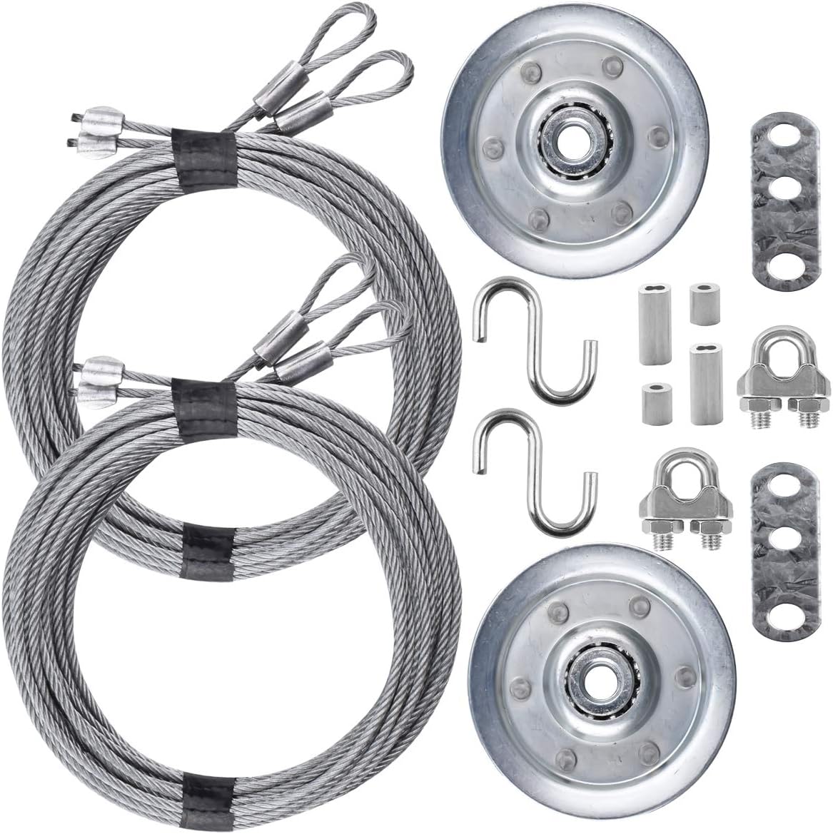 Garage Door Cable and Pulley Replacement Kit Including 2 Pairs of ...