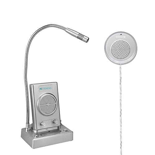 Retekess TW102 Window Microphone Speakers, Window Intercom System, 8M Cable with Loud Outer ...
