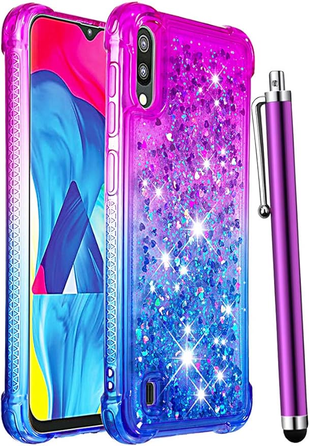 CAIYUNL for Galaxy M10 Case,Galaxy A10 Case,Glitter Bling Liquid ...